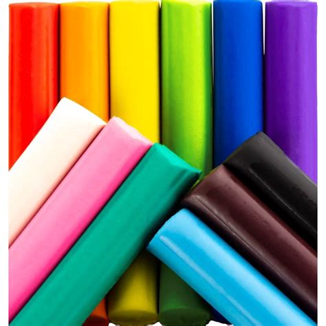 Eucatus Assorted Colors Modeling Clay Sticks 12 Pack