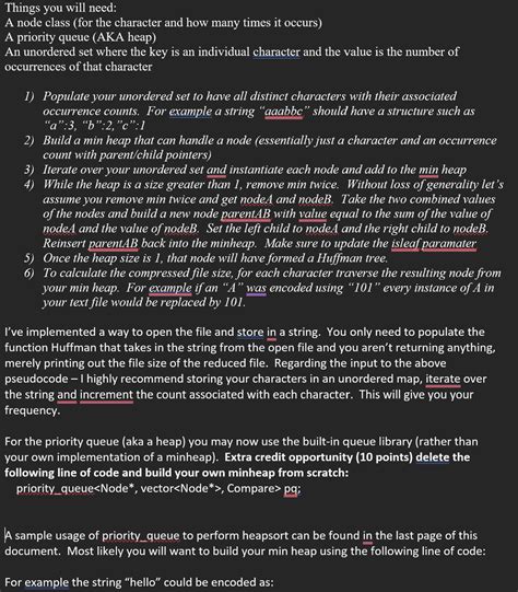 Solved C Code For This Huffman Encoding Of Text File Cpp
