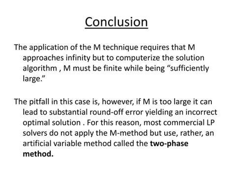 Big M Method Pptx