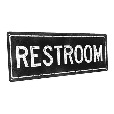 Vintage Restroom Sign Etsy