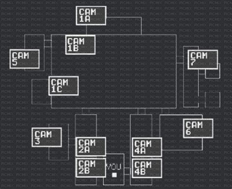 Fnaf 1 Map Fnaf Map Camera Security Diagram Free Png Picmix