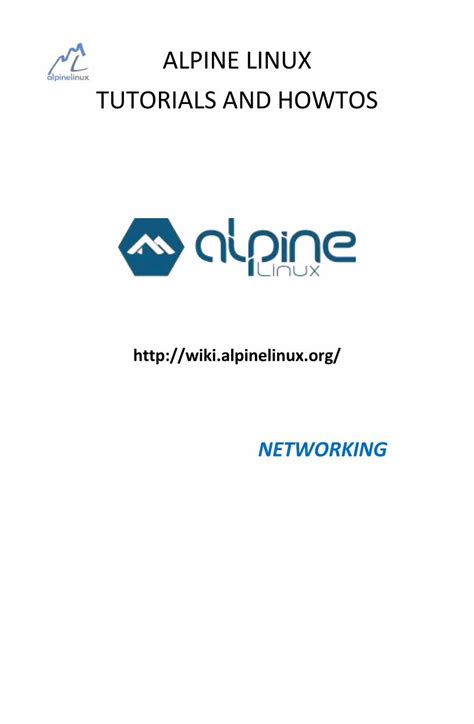Pdf Alpine Linux Tutorials And Howtos Docshare01docsharetips
