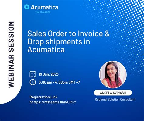 Acumatica Clouderp Asia Sales Distribution Dropshipping Invoice