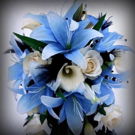 Blue Lily Wedding Bouquet At Stella Stines Blog