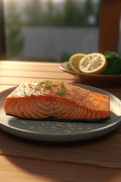 Premium Ai Image Baked Salmon Generative Ai