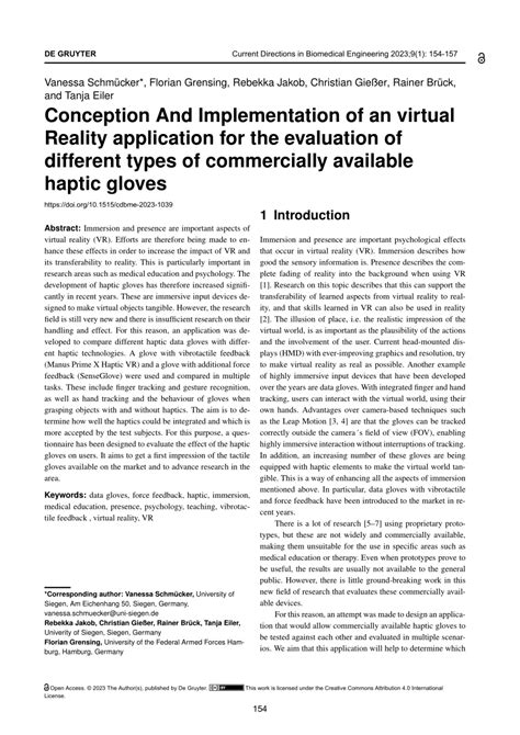 Pdf Conception And Implementation Of An Virtual Reality Application