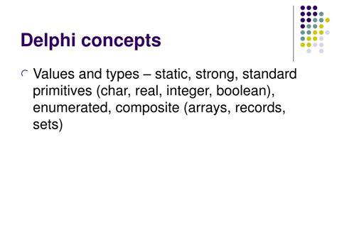 PPT Delphi Programming Language Overview PowerPoint Presentation