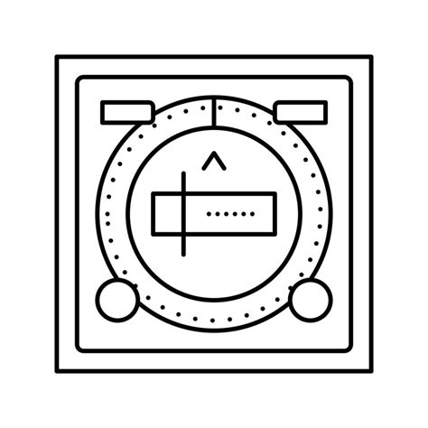 Electronic Compass Line Icon Vector Illustration 19592538 Vector Art At Vecteezy