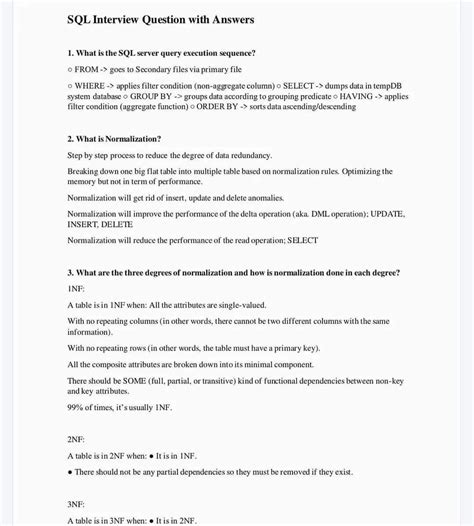 𝐒𝐐𝐋 𝐈𝐧𝐭𝐞𝐫𝐯𝐢𝐞𝐰 𝐐𝐮𝐞𝐬𝐭𝐢𝐨𝐧𝐬 And 𝐀𝐧𝐬𝐰𝐞𝐫𝐬 Fadhel Smiti