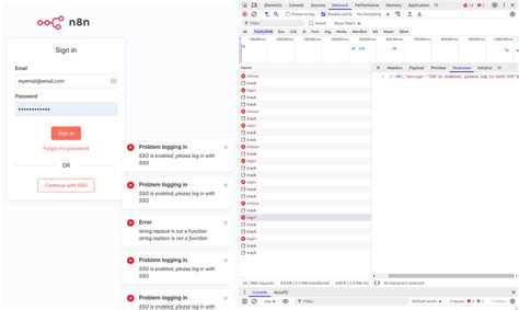 Unable To Login With Sso Neither With Username Password Questions N8n Community
