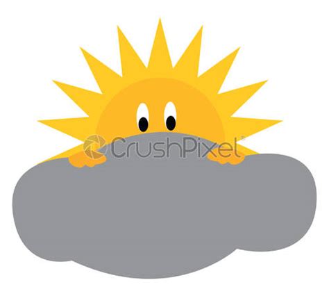 Sun Coming Out Of Cloud Vector Or Color Illustration Stock Vector 3065592 Crushpixel