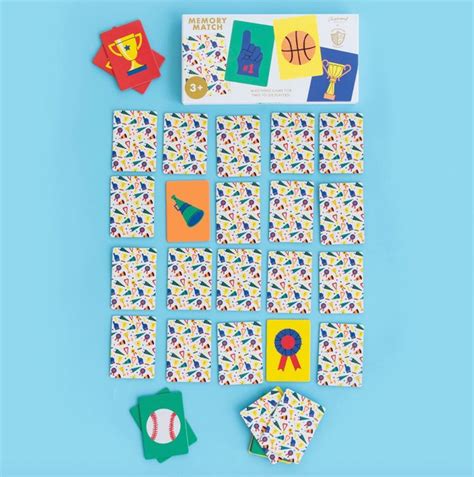 Classic Memory Matching Card Game Sports Edition Memory Match Game Memory Match Matching Cards