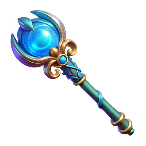 Mystic Water Staff Fantasy Game Art 55180465 Png