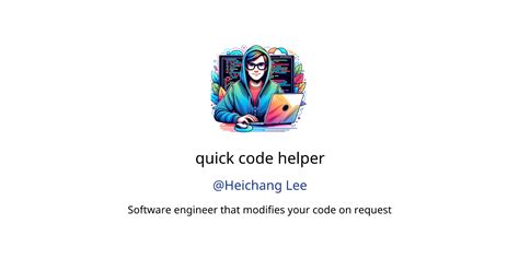 Quick Code Helper GPTs Features And Functions Examples And Prompts