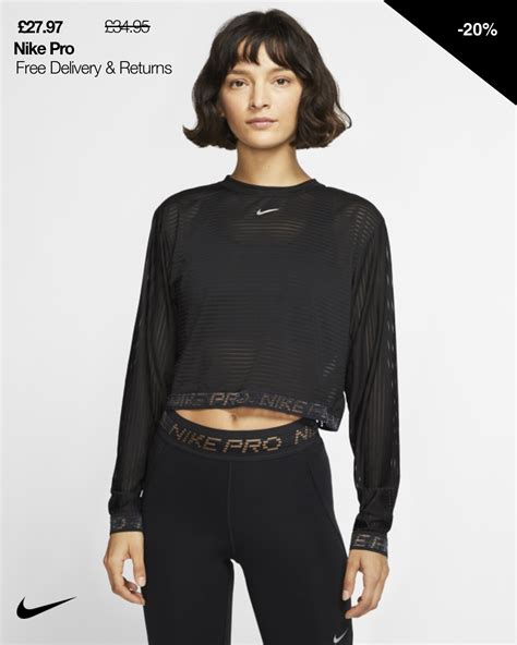 Nike Pro Black Mesh Crop Top Nike Pros Nike Pro Women