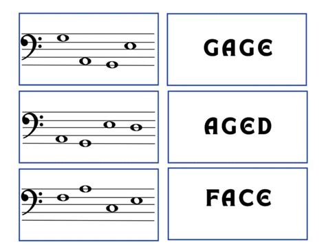 Bass Clef Flash Cards Note Reading And Music Staff Practice Tpt