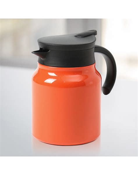 티웨어 이중진공 보온주전자900ml 오렌지 차포트
