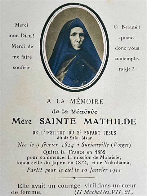 The 210th Anniversary Of The Birth Of Mère Mathilde Raclot The Founder