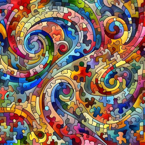 Premium Photo Jubilant Jigsaw Abstract Colorful Shapes Fitting