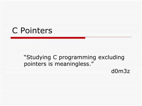 ppt c pointers powerpoint presentation free download id 5080835
