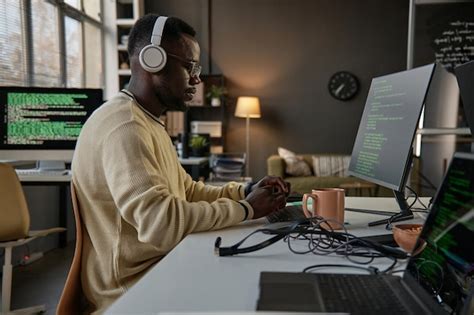 Premium Photo Software Developer Fixing Bugs