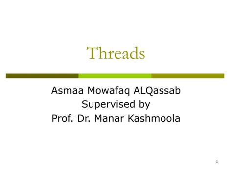 Thread Multiprocessor Schedulingappt