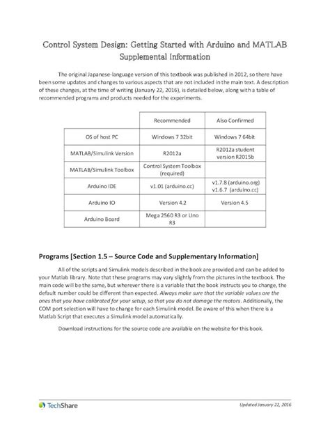 Pdf Control System Design Getting Started With Arduino And Jpenwp Content