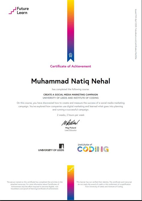 Muhammad Natiq Nehal On Linkedin Futurelearn Universityofleeds