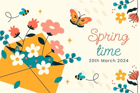 Free Vector Hand Drawn Background For Springtime Season
