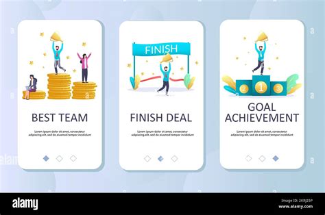 Achievements Mobile App Onboarding Screens Vector Template Stock Vector Image And Art Alamy