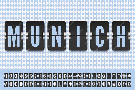 Premium Vector Flip Countdown Alphabet Isolated Vector Illustration Template Vintage Flip