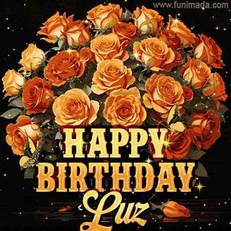 Beautiful Orange Roses Birthday  For Luz Download On