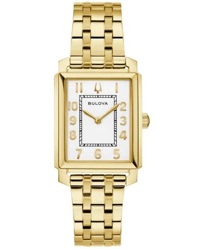 Bulova Sutton Womens Gold Tone Stainless Steel Bracelet Watch 97l186