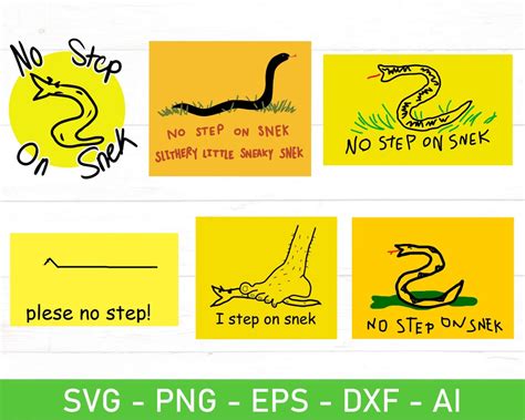 No Step On Snek Svg Dont Tread On Me Svg Funny Gadsden Flag Meme Svg