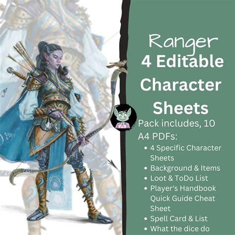 Pathfinder Character Sheet Ranger