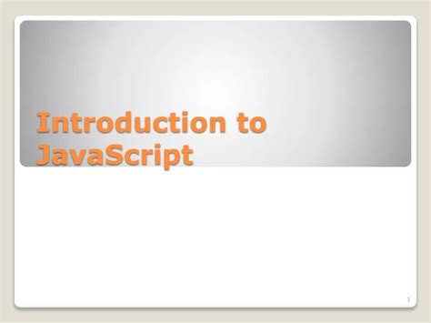 Ppt Introduction To Javascript Powerpoint Presentation Free Download