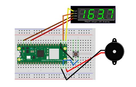 Digital Led Alarm Clock Project Kit For Raspberry Pi Pico W Electron