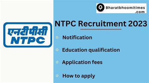 Ntpc Recruitment 2023 Bharatbhoomitimes