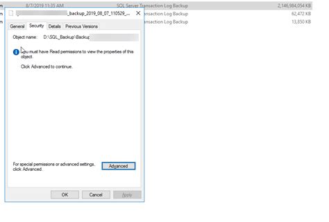 Sql Server Not Able To Delete Transaction Log Backup File Database
