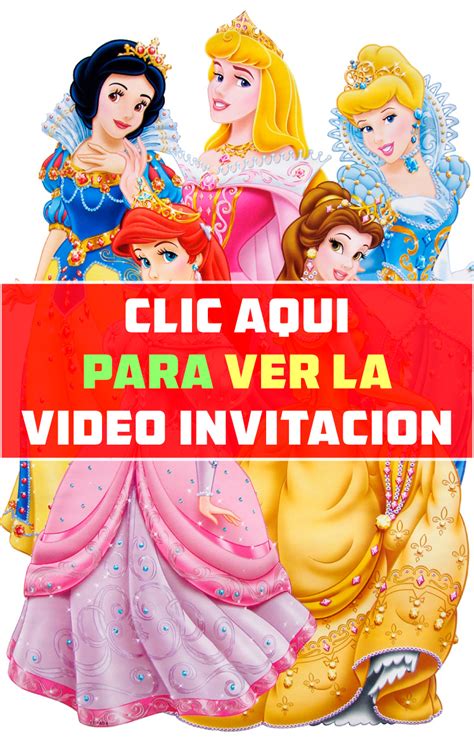 Video Invitación De Cumpleaños De Princesas 2025 Personalizada