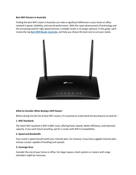 PPT Best WiFi Routers In Australia PowerPoint Presentation Free Download ID