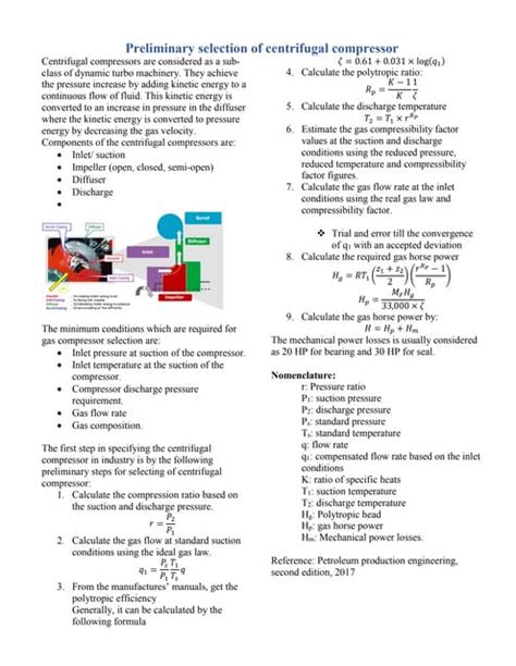 Preliminary Selection Of Centrifugal Compressor Pdf