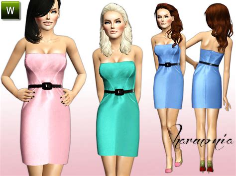 Designer Strapless Cocktail Dress The Sims 3 Catalog