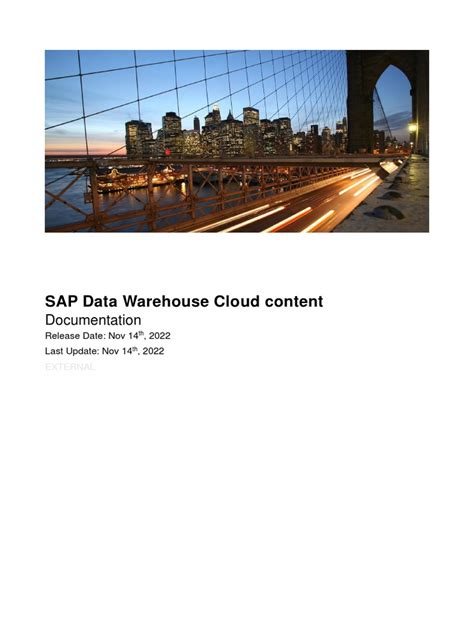 Sap Data Warehouse Cloud Content Pdf Cloud Computing Analytics