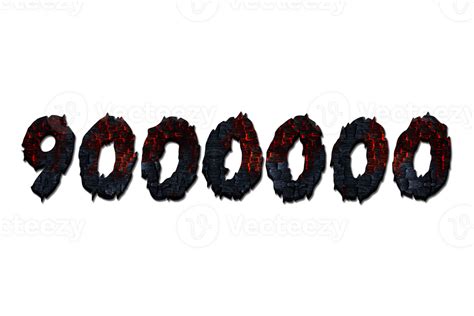 9000000 Subscribers Celebration Greeting Number With Burned Wood Design 23658516 Png