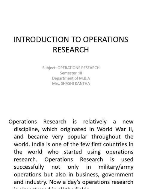 Introduction To Operations Research Pdf Operations Research