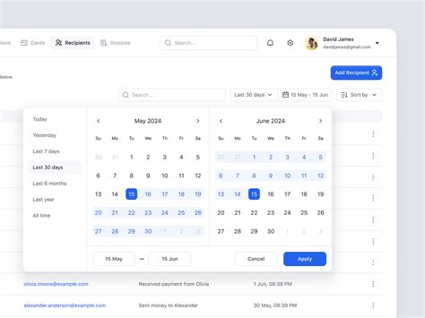 Date Range Component By Mohab Marwan On Dribbble