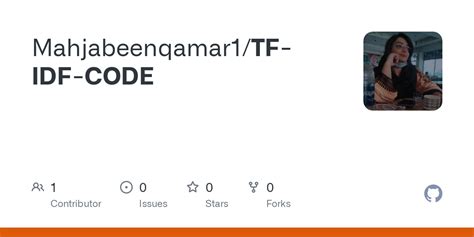 Github Mahjabeenqamar1tf Idf Code