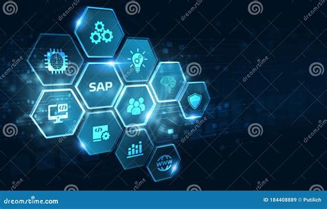 SAP System Software Automation Concept On Virtual Screen Data Center Business Modern