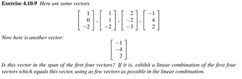 Solved Exercise Here Are Some Vectors Now Here Chegg Com